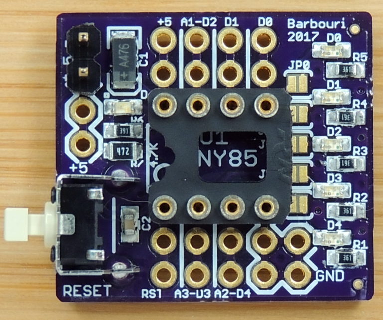 ATtiny85 breakout with selectable LEDs – OSH Park