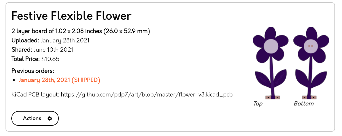 Flexible PCB flower 🌼 – OSH Park